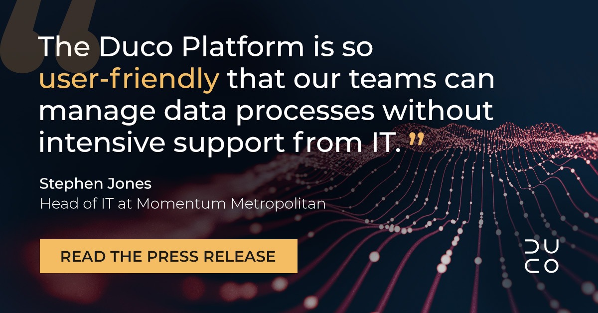 Momentum Metropolitan gives end-users power over data with Duco’s data ...
